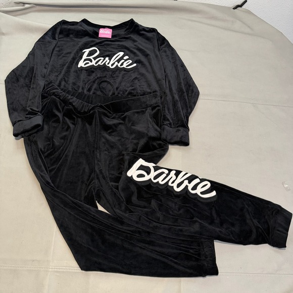 Barbie | Pants & Jumpsuits | Barbie Women Black Velour Velvet Y2k ...